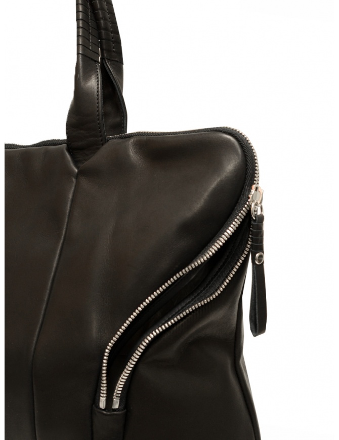 Cornelian Taurus black leather tote bag with zip closure