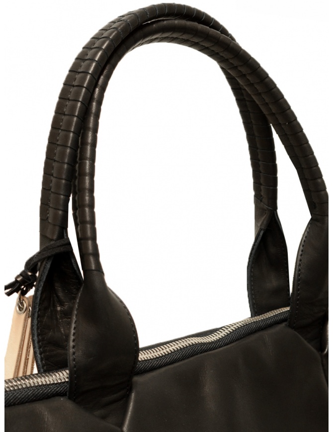 Cornelian Taurus black leather tote bag with zip closure
